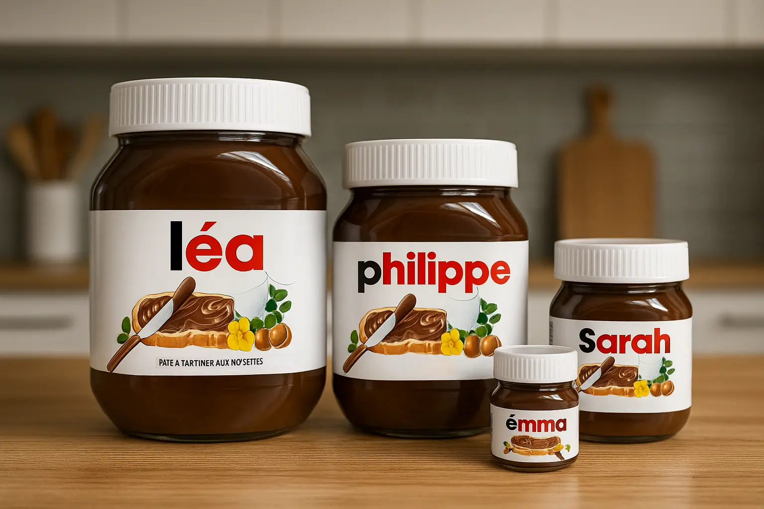 Étiquettes personnalisées Nutella | Pots gourmands et uniques