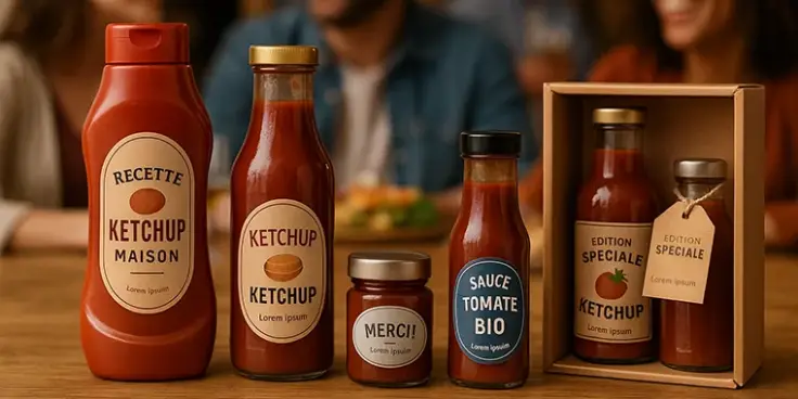 Custom ketchup labels | Attractive and unique bottles