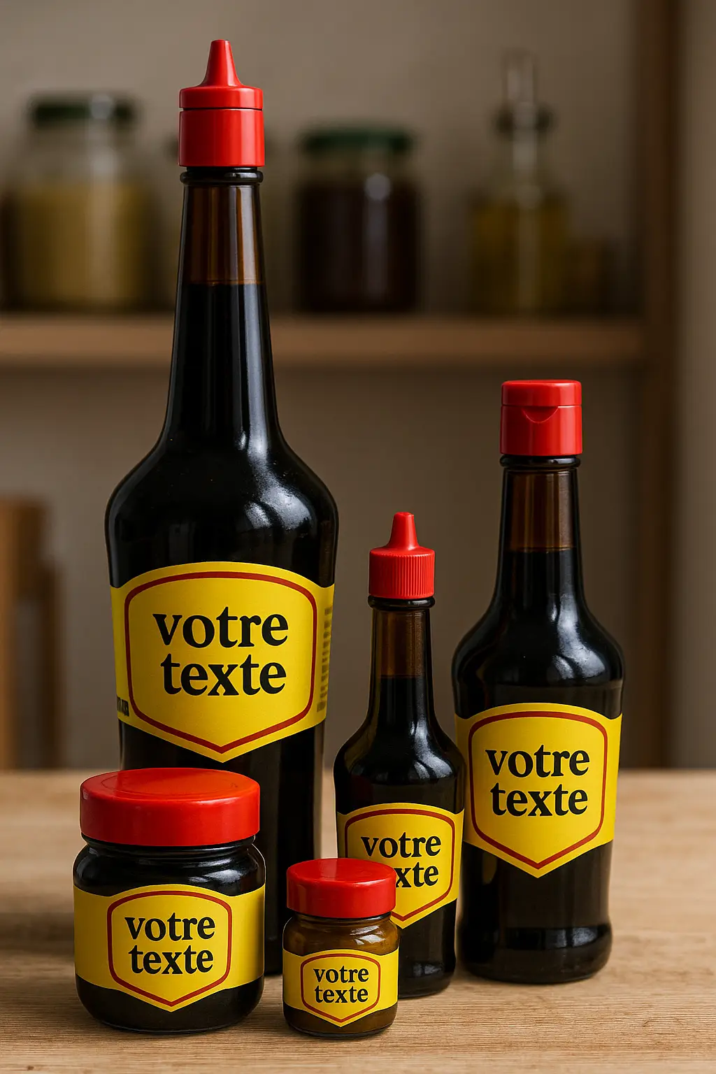 Custom labels Maggi | Seasoning jars and bottles
