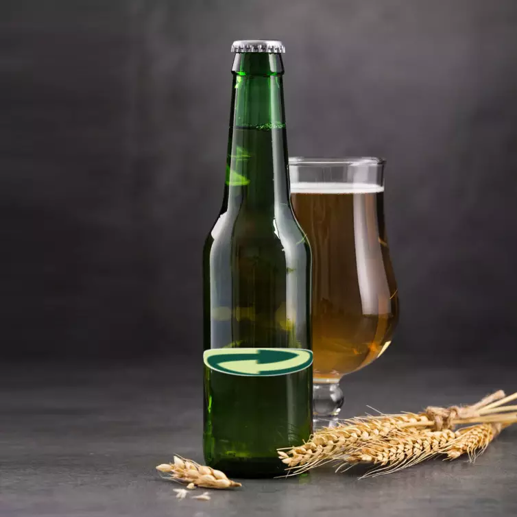 Recycling label - Green Dot logo, modular format, semi-gloss.