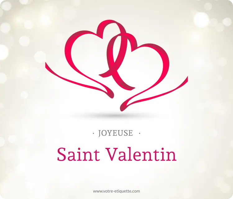 Étiquette personnalisée Saint-Valentin cœurs entrelacés – Cadeau d ...